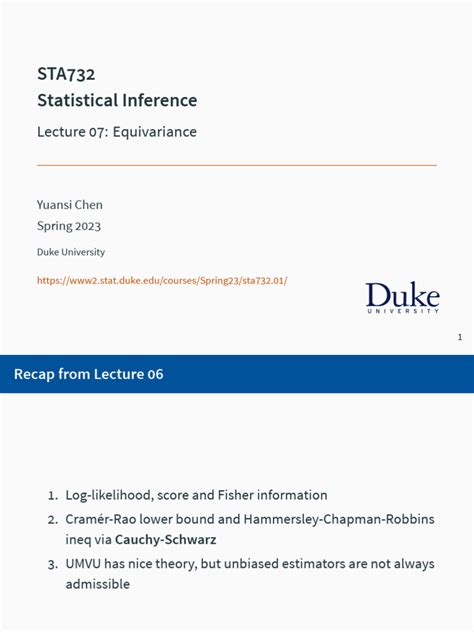 Lecture 07 Pdf Estimator Group Mathematics