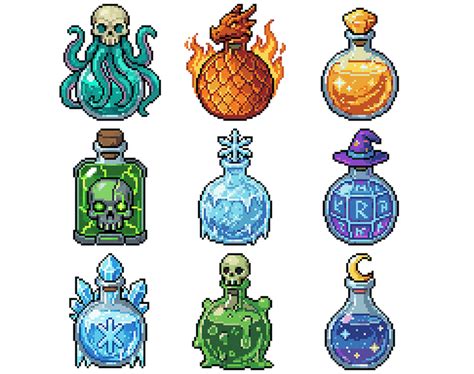 100 Pixel Art Potions 2 Free Sample By Pixstuff