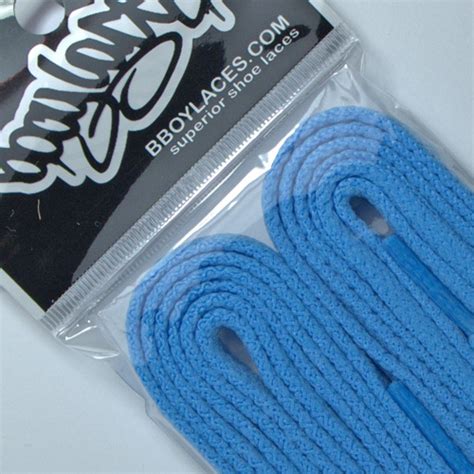 Light Blue Flat Thin Shoe Laces 9 Lbl £150 Bboy Laces High