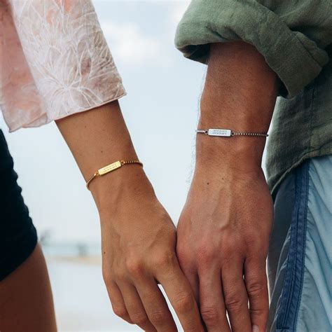 Matching Bracelets For Couples Personalized Jewelry For Couple Custom