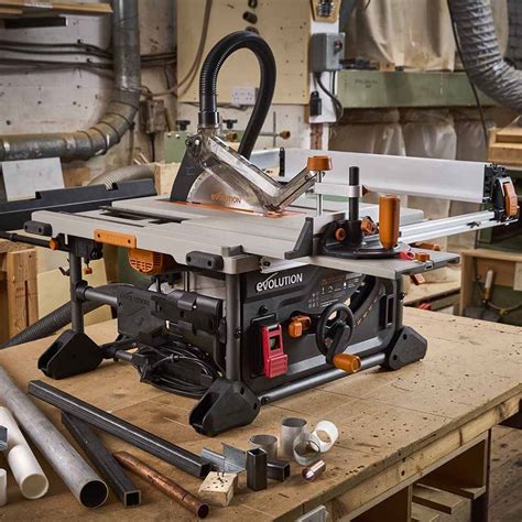 Evolution R255tbl Jobsite Table Saw 240v C W Multi Material Tct Saw Blade