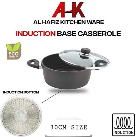 Induction Base Handi Casserole 30cm Xxl Size Nonstick Coating Heavy Base Gauge Degchi Imported