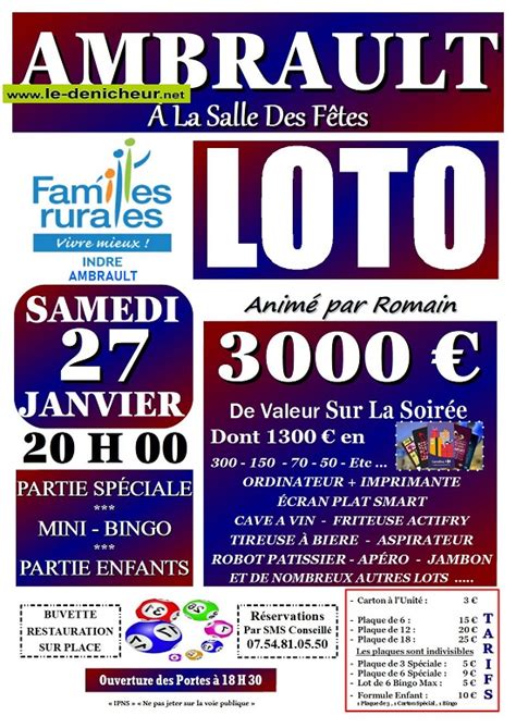 A27 Sam 27 Janvier Ambrault Loto De Familles Rurales