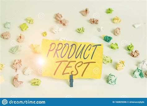 Word Writing Text Product Test Business Concept For Process Of Measuring The Properties Or