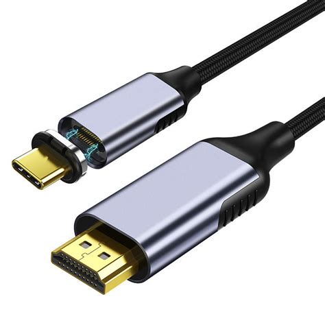 18m Magnetic Type C 31 Male To Hdmi Male Cable Adapter 4k2k60hz For