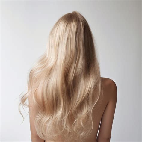 Premium Photo Beautiful Blond Long Hair From Behind Blond Hair Ai