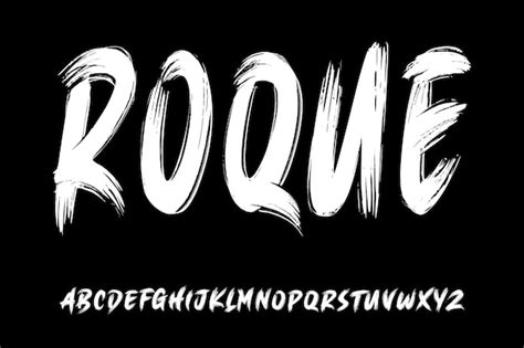 Premium Vector Ector The Brush And Elegant Font Roque Geometric Shape