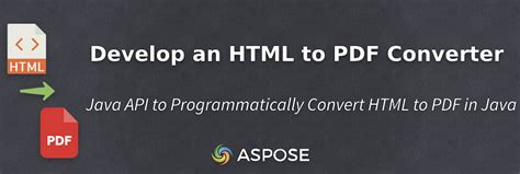 develop an html to pdf converter in java