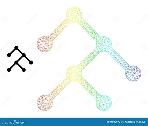 Spectrum Net Gradient Binary Structure Icon Stock Vector Illustration