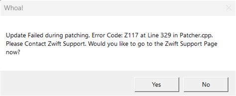 Update Failed During Patching Error Code Z117 At Line 329 In Patcher
