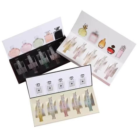 Coated Paper Full Color Printed Perfume Sample Discovery Set Testing Box Packaging Box Perfume