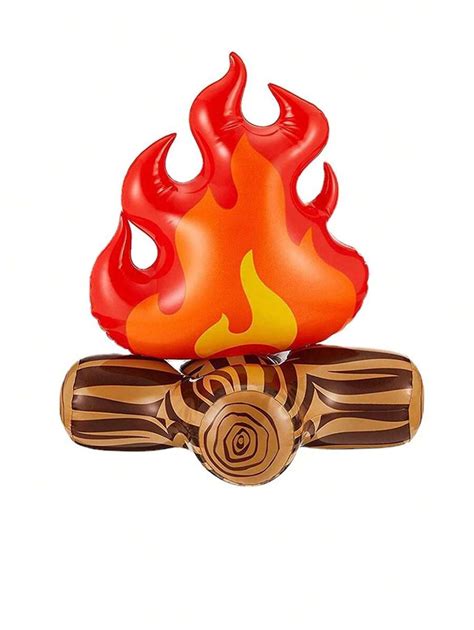 Inflatable Fake Campfire Camping Props Bonfire Party Decor Campfire Party Decorations Artificial