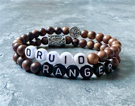 Wood Bead Dandd Character Class Bracelets Dungeons And Dragons