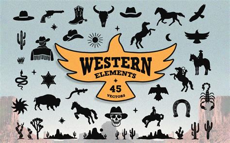 45 Western Elements Graphics Youworkforthem