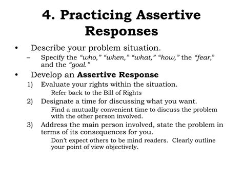 Ppt Assertiveness And Conflict Management Background And Techniques H Ow To Be Assertive And