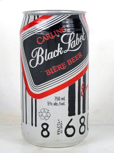 1981 Carling Black Label 750ml Beer Can Molson Okeefe Canada Sold At