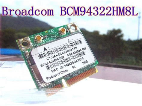 Broadcom Bcm4322 Bcm94322hm8l Dual Band 802 11a G N 300mbps Wireless