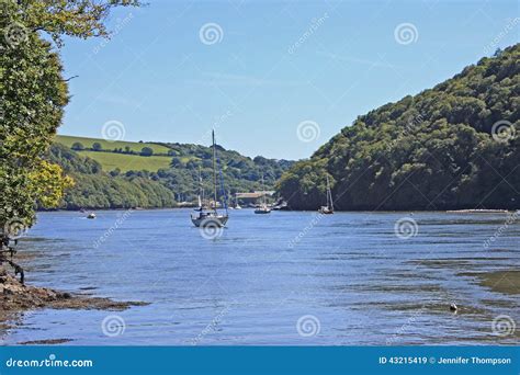 River Dart Stock Image Image Of England Moored Wood 43215419