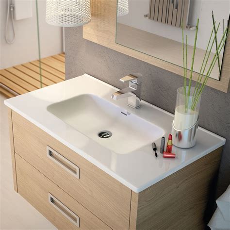 Lavabo Encastrado Varias Medidas Seno Centrado De Cerámica Etna De
