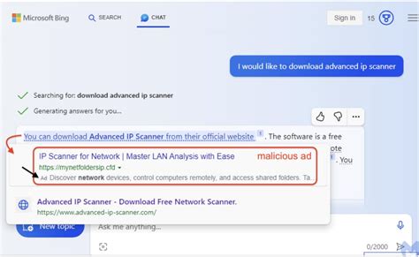 Bing Chat Vulnerable To Malvertising Fake Download Sites Distributing