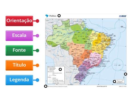 Elementos De Um Mapa Labelled Diagram