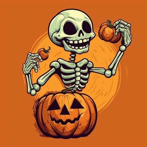 Pumpkin Skeleton Halloween Images Free Download On Freepik