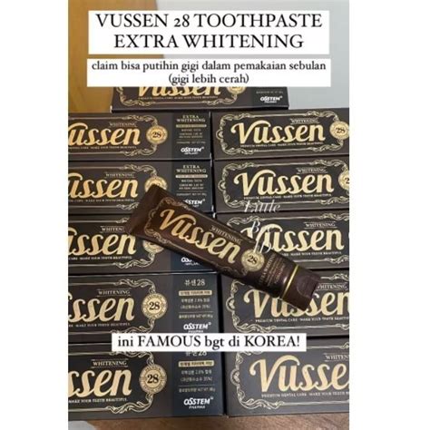 Jual Vussen 28 Extra Whitening Toothpaste 80gr Korea Shopee Indonesia