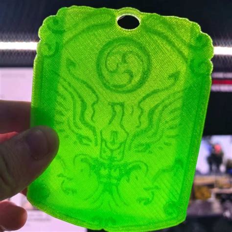 【spots现货】玉虚宫绿牌哪吒2周边阐教成仙升仙牌无量仙翁3d打印可夜光钥匙扣jade Void Palace Green Label Nezha 2 Surrounding