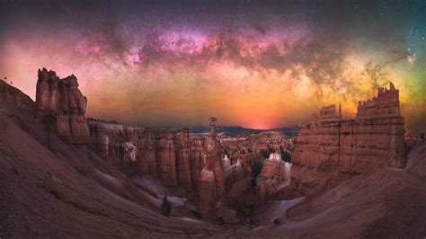 Milky Way Arching Over Bryce Canyon National Park In Utah Oc 2000x1125 Rearthporn