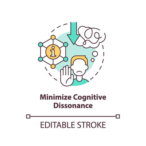 Minimize Cognitive Dissonance Concept Icon Explanation Of Confirmatory