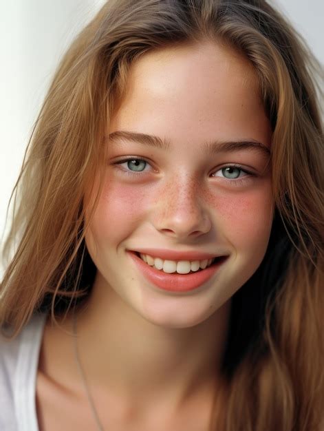 Premium Photo Girl Face With Detailed Skin Texture