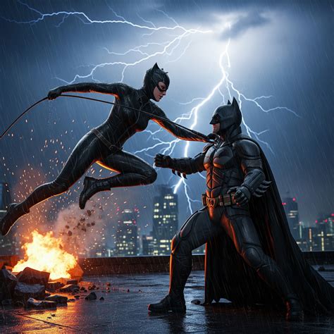 Batman Vs Catwoman Nocturne Clash By Dutte1 On Deviantart