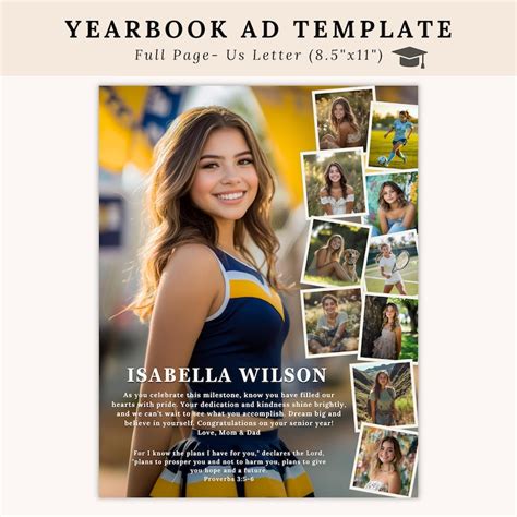 Senior Yearbook Ad Custom Etsy