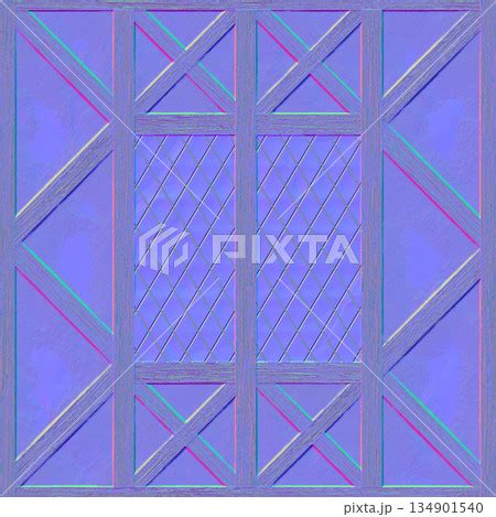 Normal Map Texture Of Vintage Window Frame Inのイラスト素材 134901540 Pixta