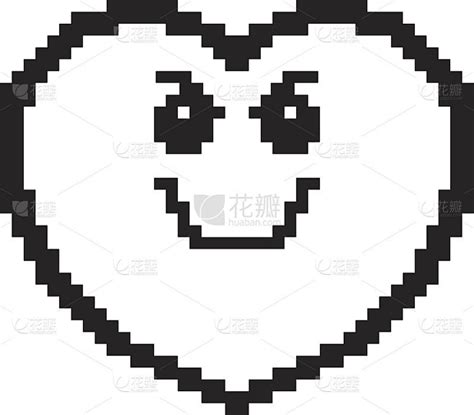 邪恶的8位卡通心