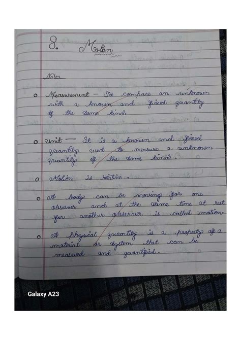 Solution Class 9 Physics Notes Motion Chapter Handwritten Studypool