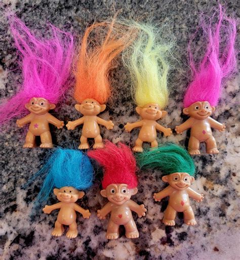 Miniature Troll Pencil Toppers Lot Etsy