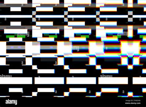 Colorful Background Realistic Flickering Analog Vintage Tv Signal With