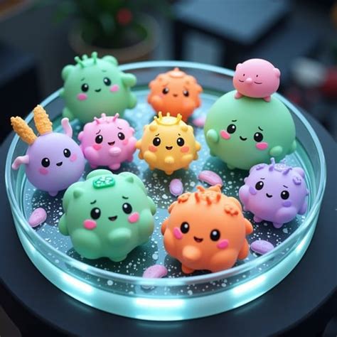 Free Cute Microscopic World Image Kawaii Cells Cute Download At