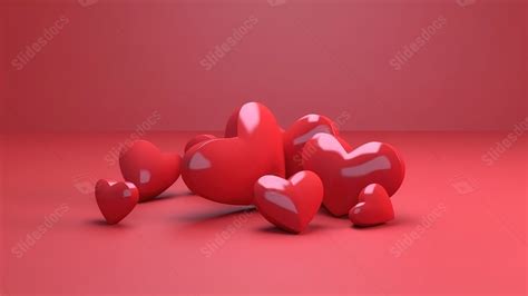 Object Arrangement In 3d Forming A Heart Shaped Gap Powerpoint Background For Free Download
