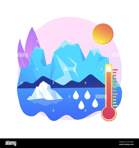 Melting Glaciers Abstract Concept Vector Illustration Stock Vector