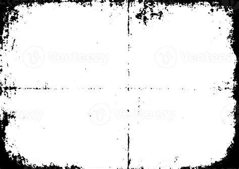 Grunge border texture background. Abstract frame overlay. PNG graphic illustration with ...
