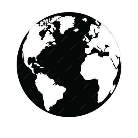 Premium Vector Globe Silhouette Design On A White Background