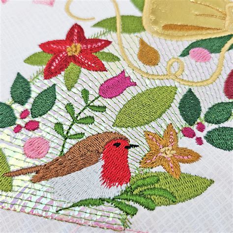 Bow Christmas Festive Things Quilt Block 1