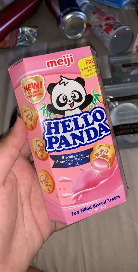 Pink Hello Panda Hello Panda Panda Food Food Drinks Dessert