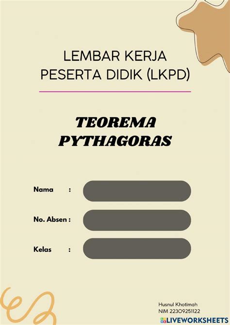 Teorema Pythagoras Interactive Worksheet For 8 Live Worksheets