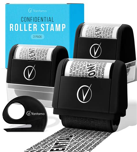 Identity Protection Roller Stamp With Box Cutter Vantamo