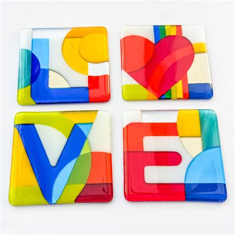 Alphabet Glass Art Miniatures Glass Art By Linda