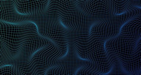 Premium Vector Abstract Wavy 3d Mesh Geometric Dynamic Wave Distorted