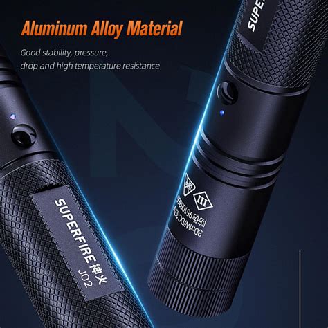 Superfire J02 Laser Pointer Usb Rechargeable Flashlight 77g Portable Aluminum Alloy Green Light